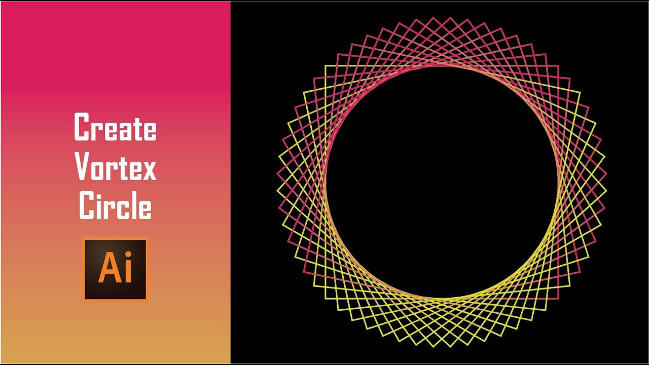 Create Oval Frame From Rotating Square In Illustrator | Geometric Shape ...