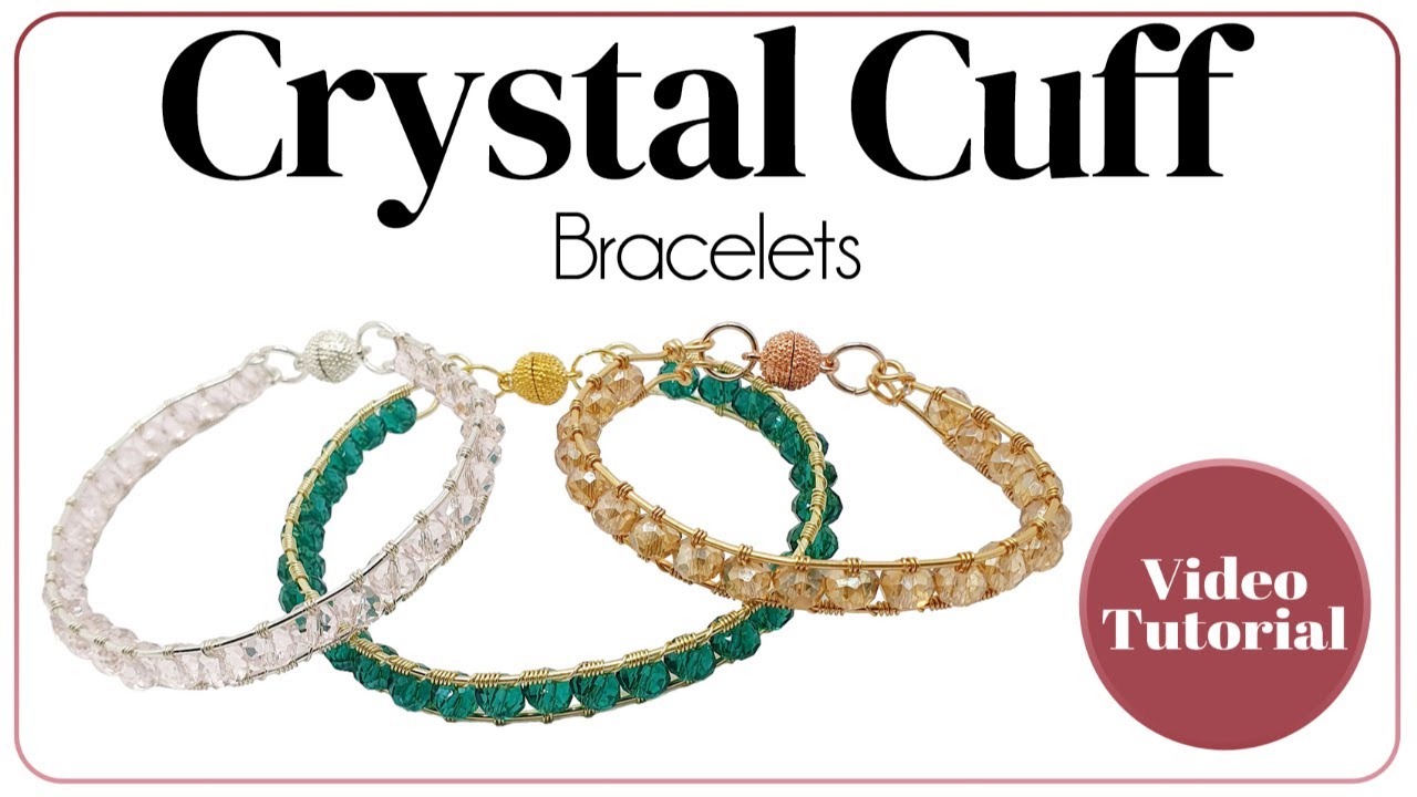 Crystal Cuff Bracelets Tutorial - YouTube