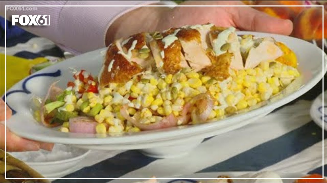 Recipe: Mexican street corn salad with chicken by Ani's Table - YouTube