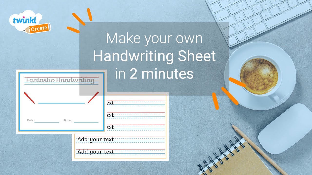 Make Your Own Handwriting Sheet for Children | Customisable Teacher ...