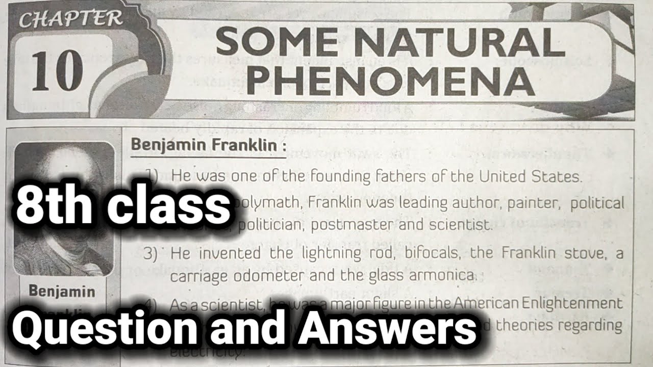 8th class | Physics | 10.Some Natural Phenomena lesson | Keywords ...
