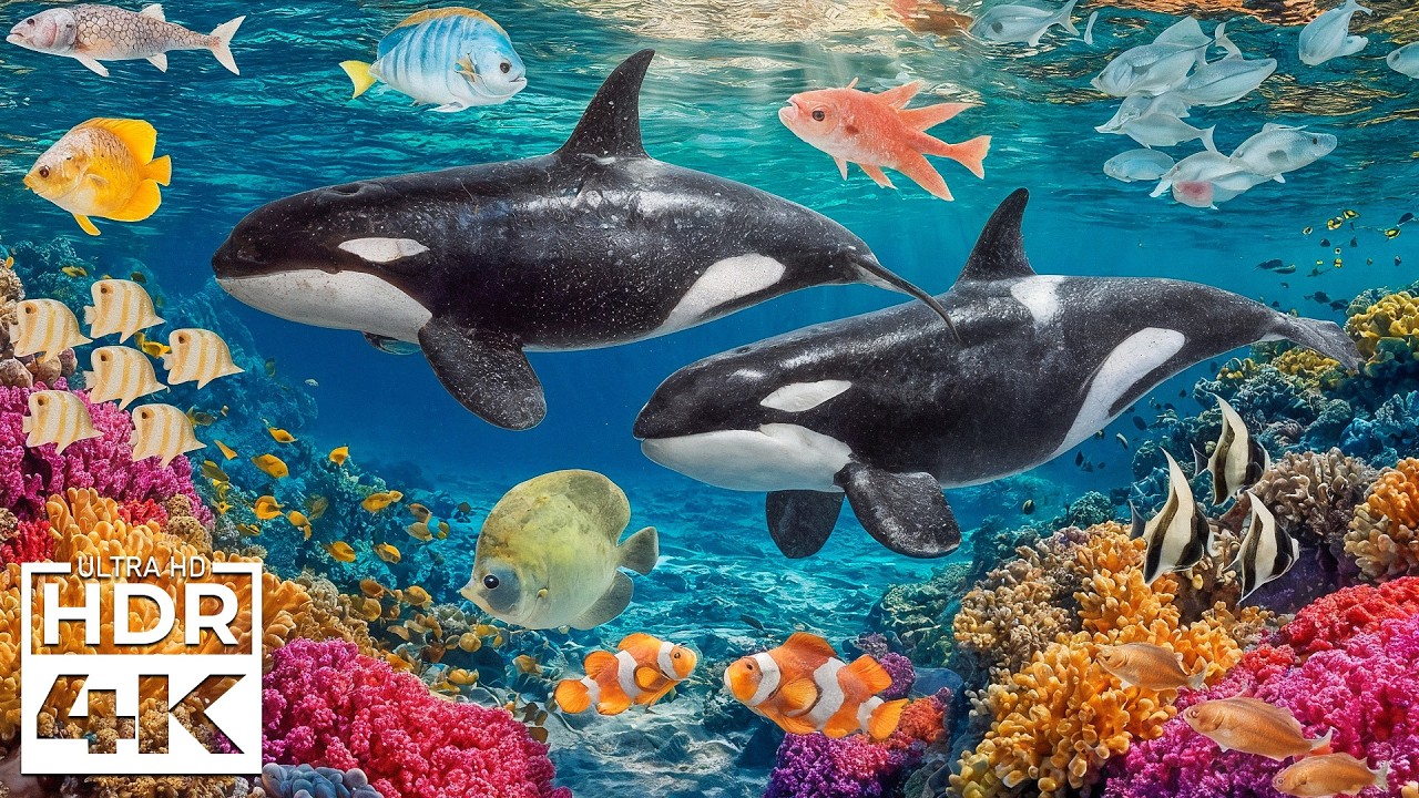 Marine Animals 4K – Beautiful Ocean World with Colorful Coral Reefs ...