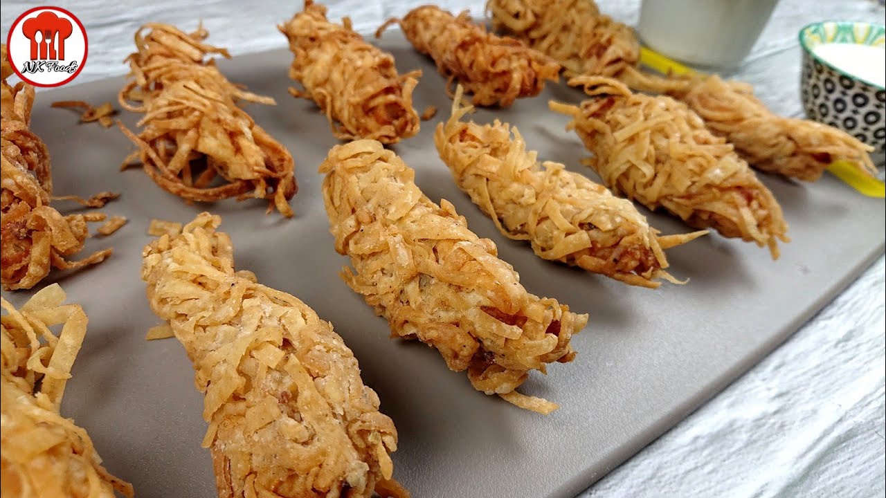 Crispy Thread Chicken Recipe By NK Foods (Ramzan Special 2023) - YouTube