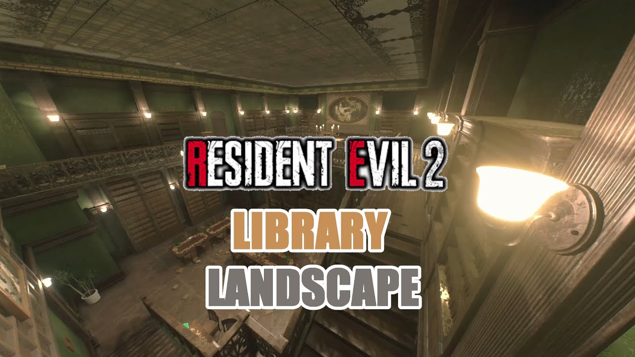 【Landscape】Resident Evil 2 Remake R.P.D Library landscape (1h45m) - YouTube