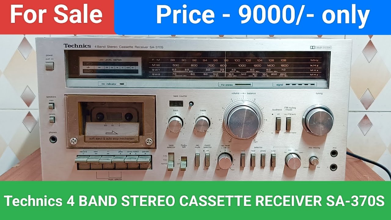 Technics 4 BAND STEREO CASSETTE RECEIVER SA-370 Made In Japan Contact number - 8750424840 - YouTube