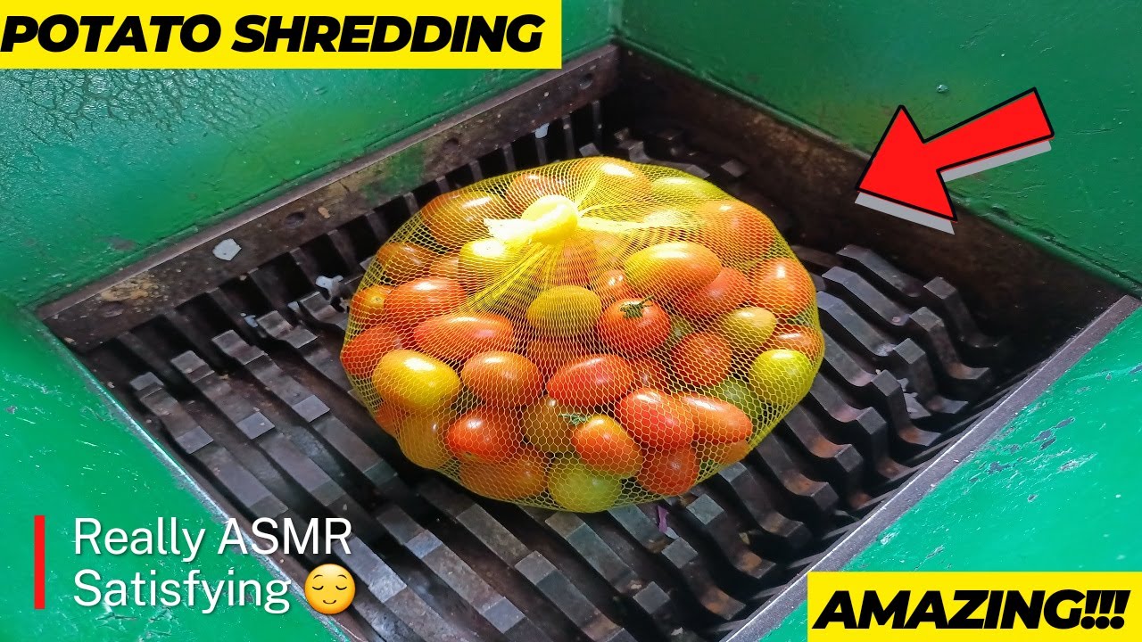 Mini Potato vs Fast Shredder Machine | ASMR - YouTube
