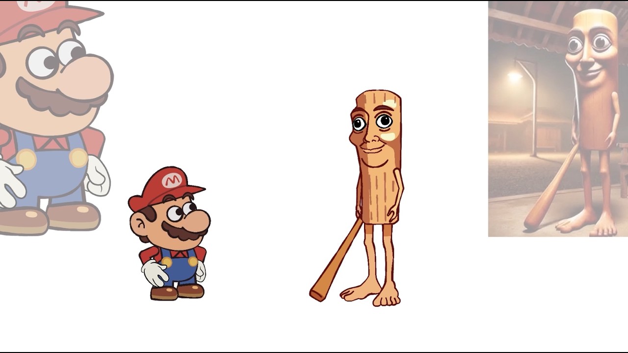 Mario vs Italian Brainrot Characters - Part 1 | Tung Tung Tung Sahur ...