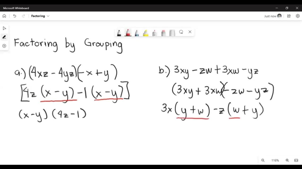 FACTORING | Common Factor, Factoring by Grouping, Factoring Trinomials, Difference of Two ...