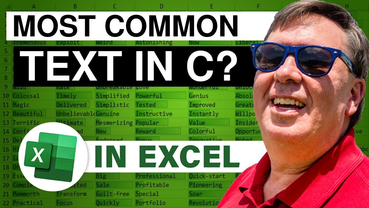 Excel How To Find Most Frequent Text In Excel Episode 1948 YouTube Excel How To Find Most Frequent Text In Excel Episode 1948 YouTube