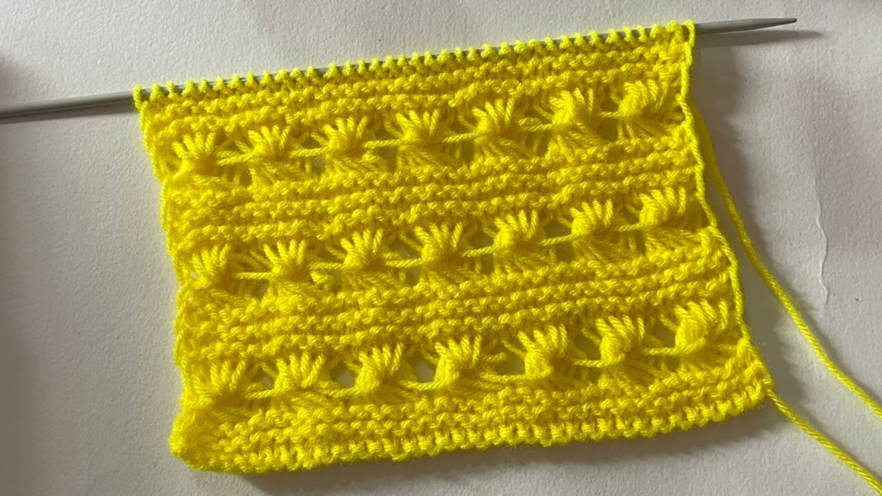 Pretty Knitting Stitch Pattern For Sweaters - YouTube