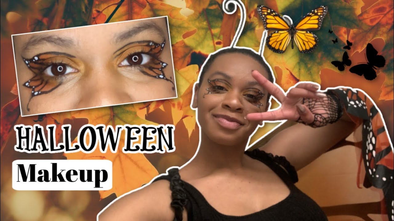 Monarch Butterfly - Halloween Makeup Tutorial - YouTube