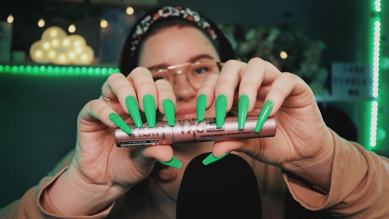 ASMR MINA FAVORITER ♥ Ramble, Long Nail Tapping - YouTube