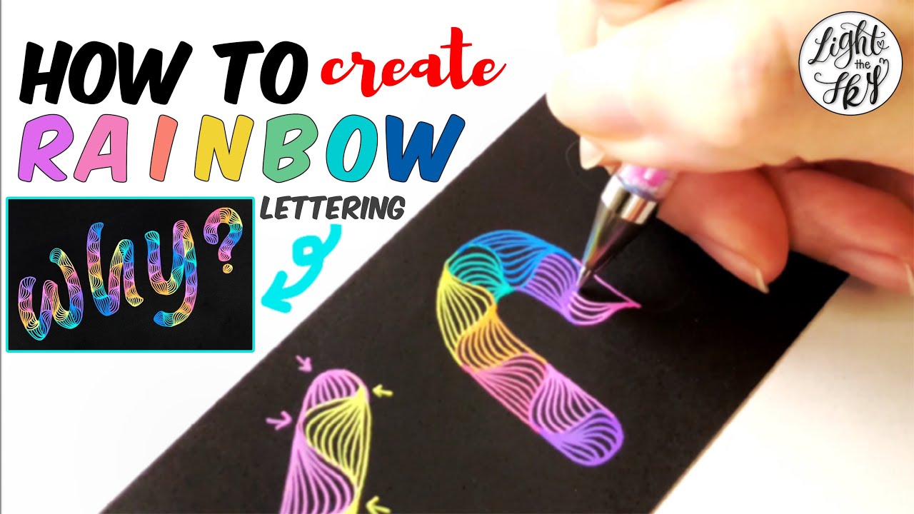 HOW TO: Satisfying Rainbow Lettering Tutorial | Creative Lettering #1 ...
