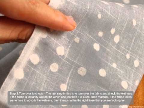 Steps to check a genuine linen - YouTube