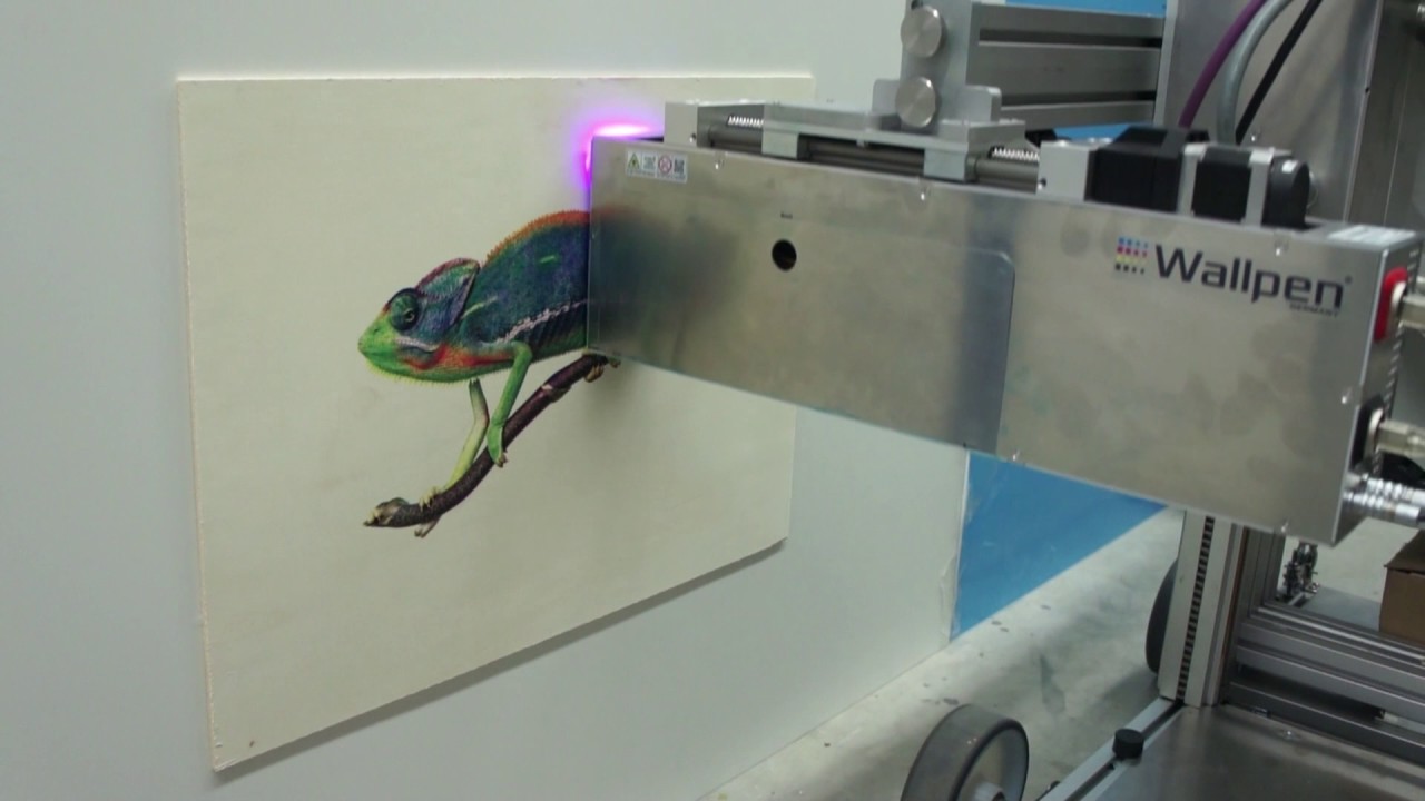 Printing on timber - YouTube