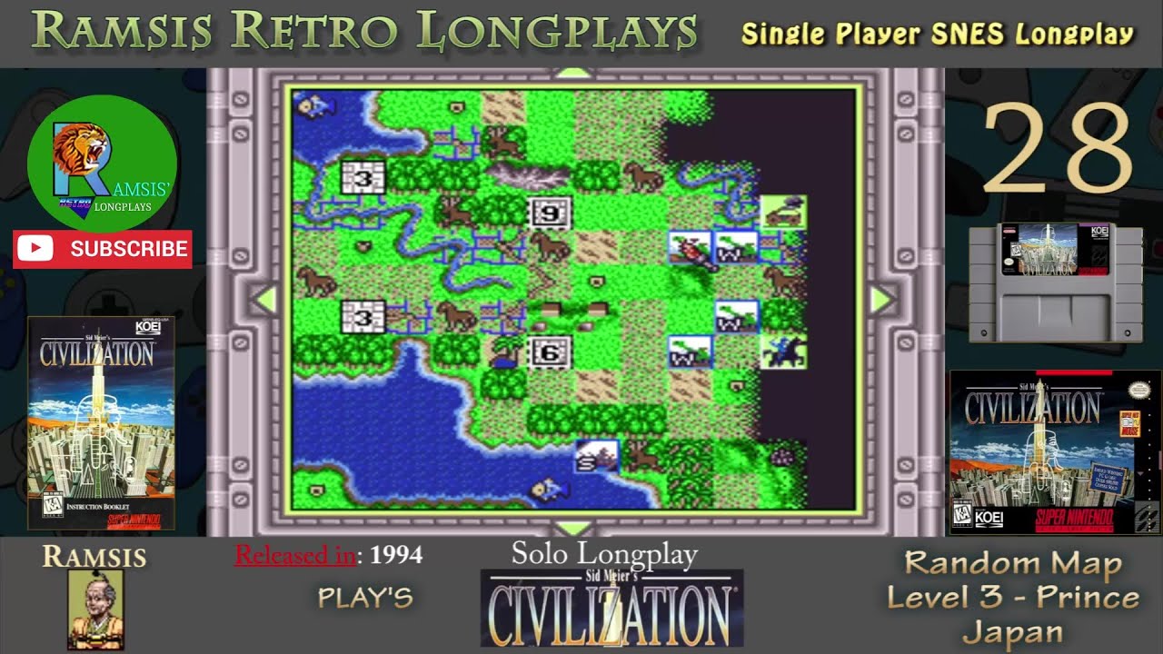 Sid Meier's Civilization | 1994 | SNES | Prince | Random | Japan ...
