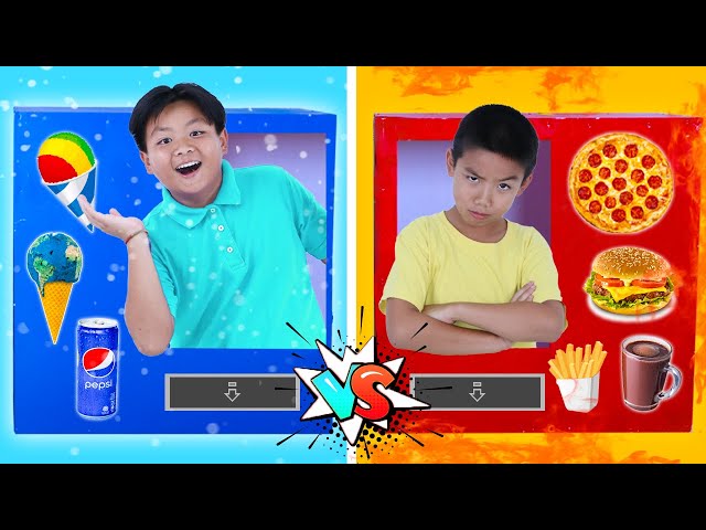 Hot vs Cold Vending Machine Toys Showdown: Pretend Play with Alex and ...