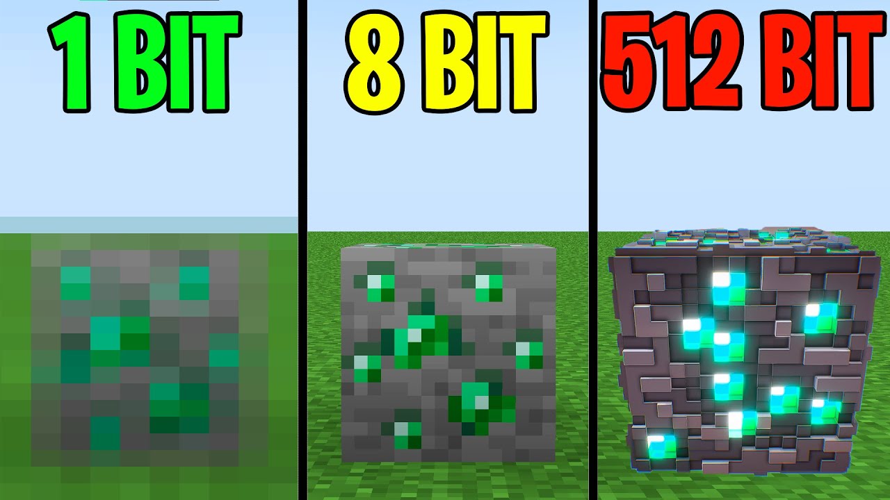 emerald ore 1 bit 2 bit 4 bit 8 bit 16 bit 32 bit 64 bit 128 bits 256 ...