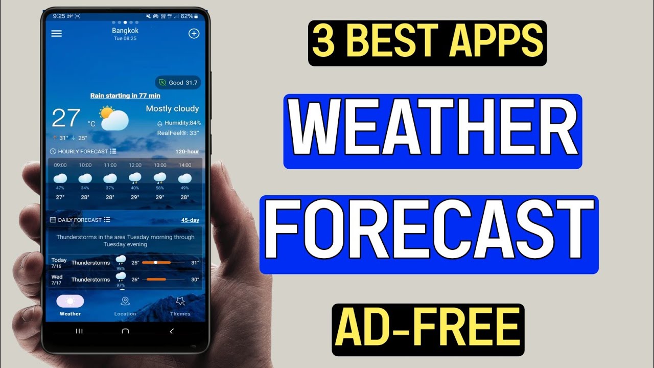 3 Best Free Weather Forecast Apps For Android - YouTube