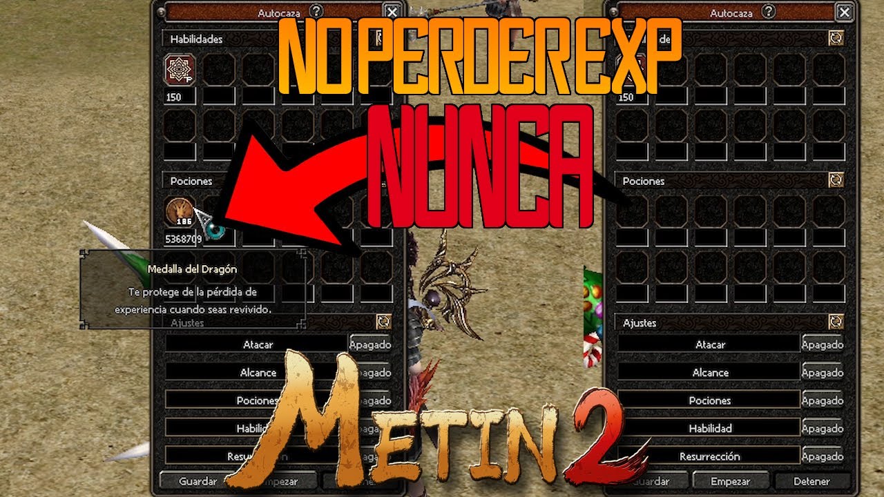 [GUíA] COMO PONER LAS MEDALLAS ANTI EXP EN AUTO CAZA | METIN2 @Shoforo - YouTube