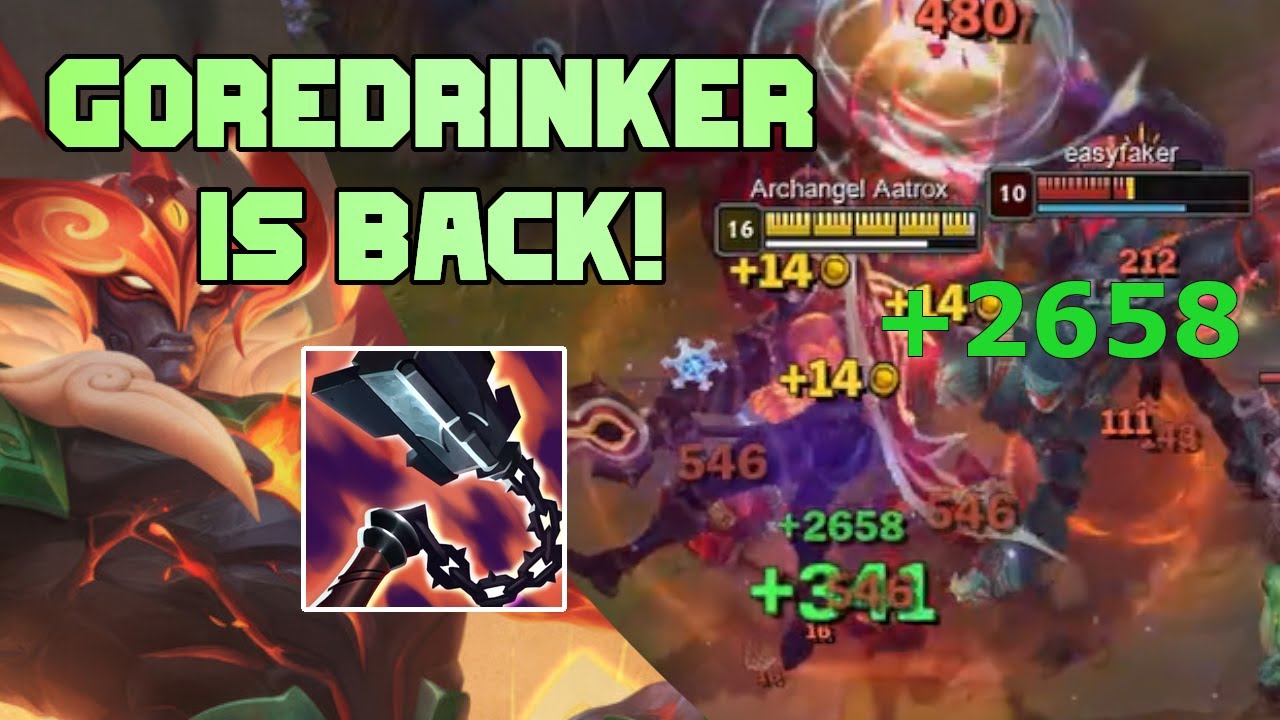 GOREDRINKER IS BACK 14.12 PBE AATROX GAMEPLAY - YouTube