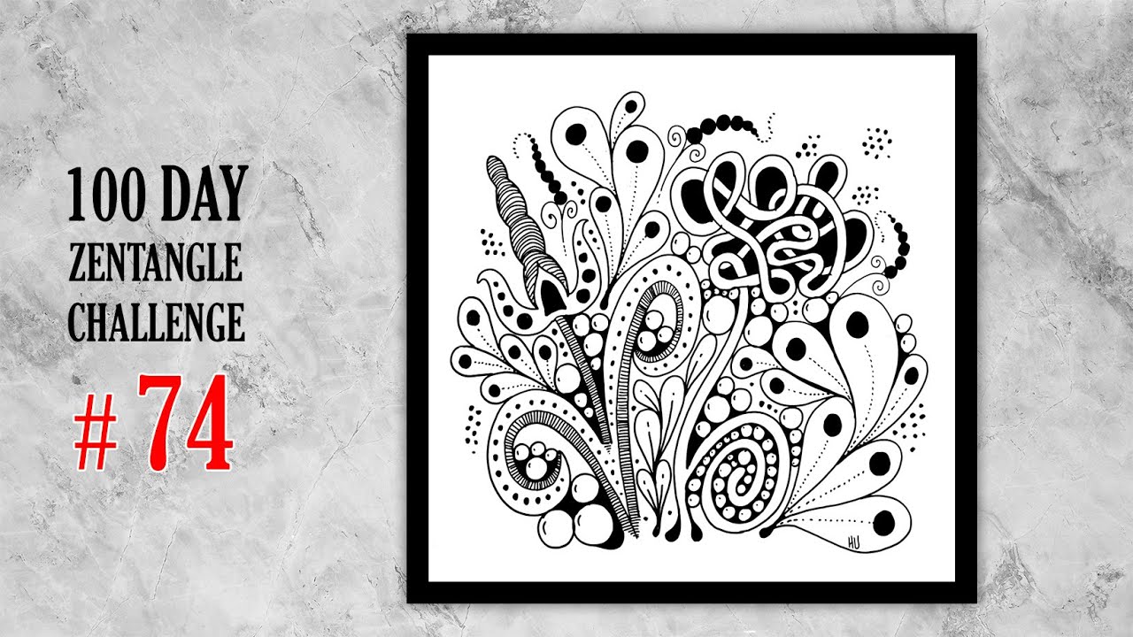74 # 100 days of tangling | zentangle 100 day challenge | zentangle ...