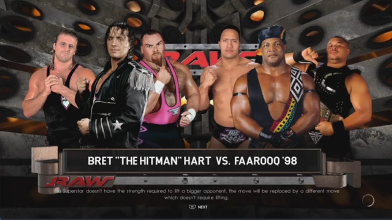 Bret Hart vs. Faarooq WWE RAW WWE 2K22 #rawiswar - YouTube