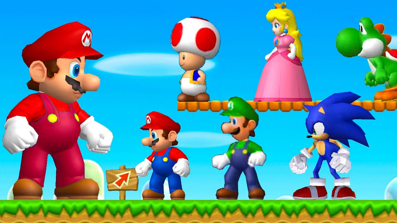 What happens if Red Mario fight all Friendly Characters in World 1-1 ...