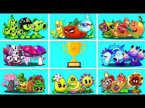 Pvz 2 Tournament 8 Team Plants VS All Zombies Battlez - Who Will WIn?
