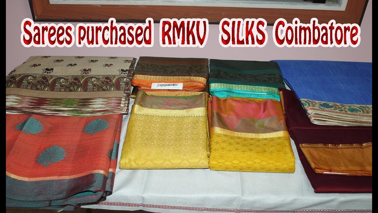 Sarees purchased RMKV SILKS | Coimbatore | Tamil | - YouTube