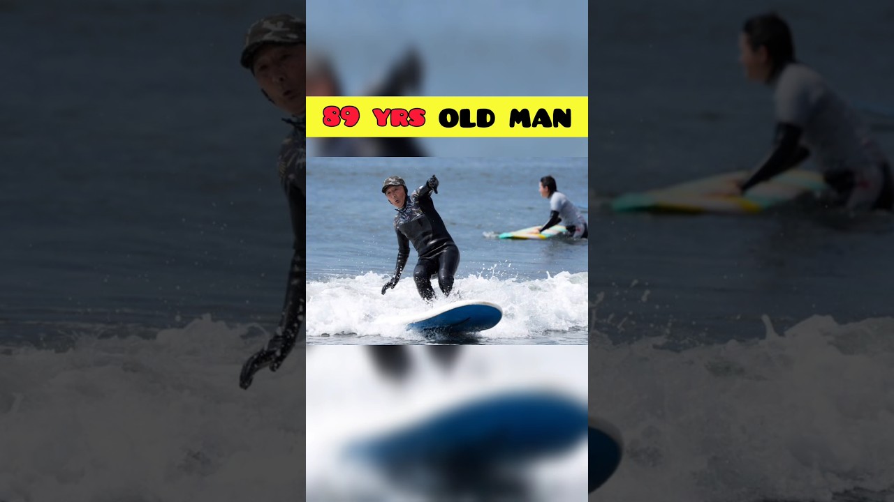 89 Years Old Man Becomes World's Oldest Surfer🏄🌊😯🔥 #facts #ytshorts # ...