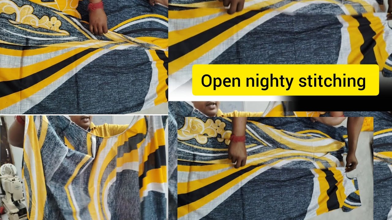 🧵 How to Stitch Open Nighty at Home | Easy Nighty Stitching Tutorial ...