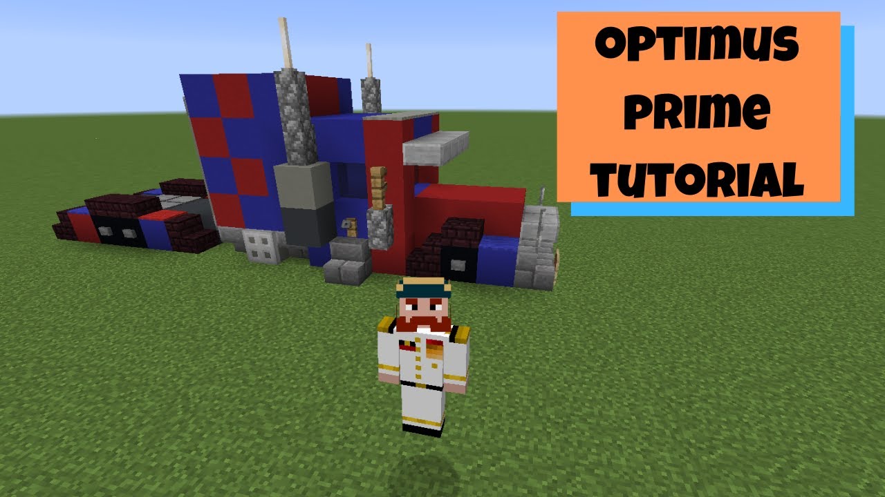 how to build optimus prime in minecraft - YouTube