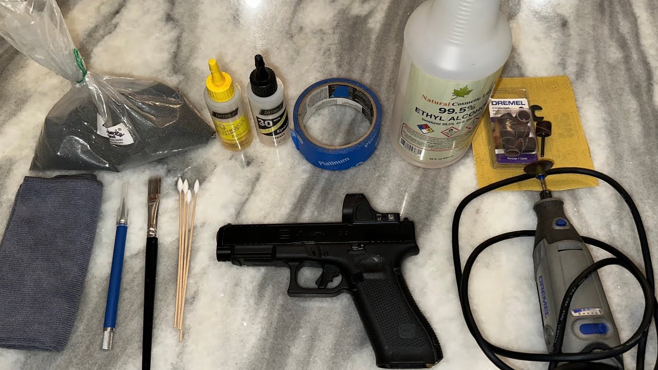 Applying A Silicon Carbide Grip To A Glock - YouTube