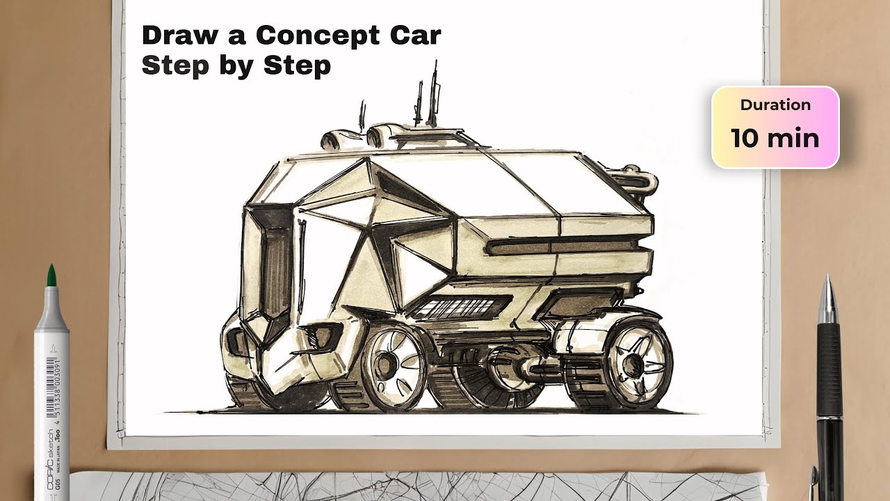 Unleash Your Creativity: Mastering Concept vehicle Sketching! Step by ...