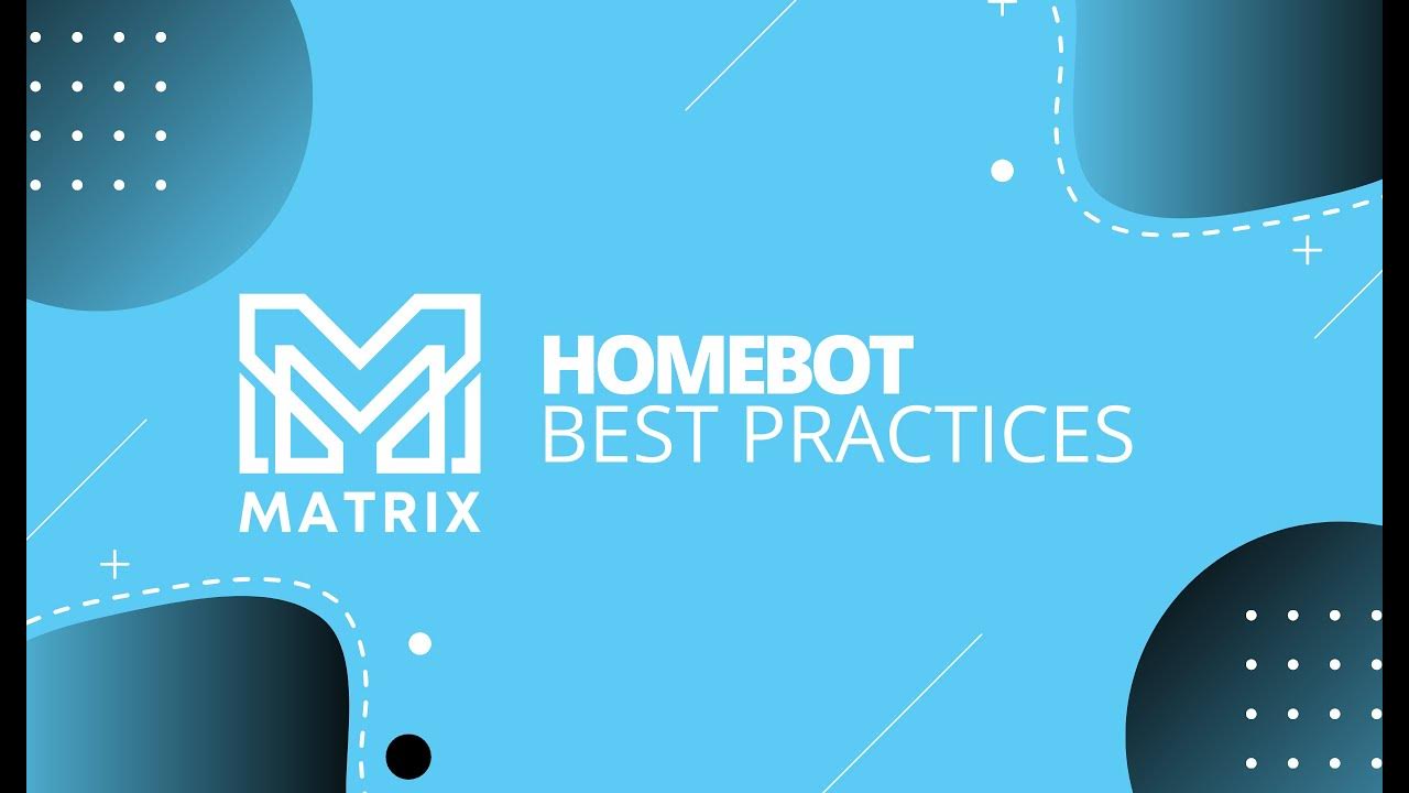 Homebot Best Practices - YouTube