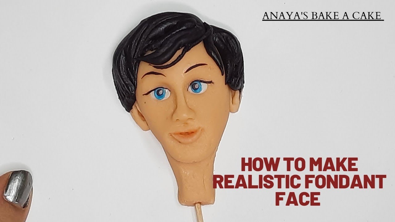 How to make FONDANT FACE-easy and step by step..LEARN face sculpting ...