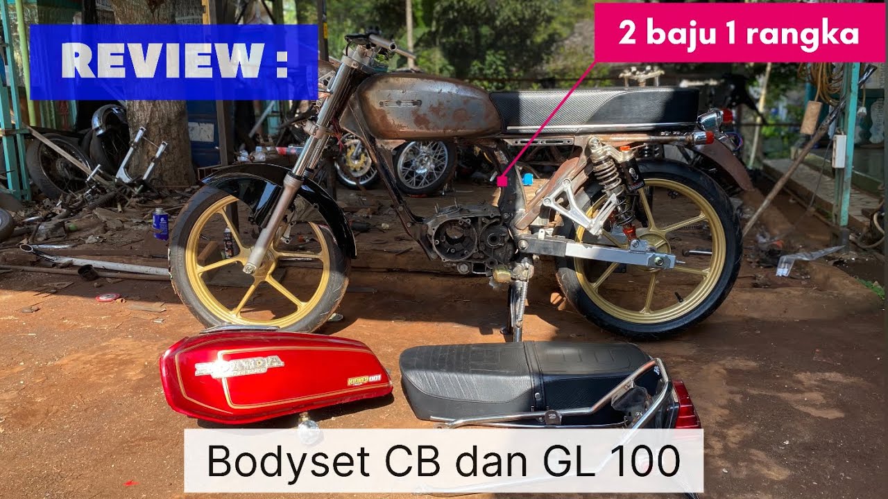 Review satu rangka dua Body CB dan GL 100 - YouTube