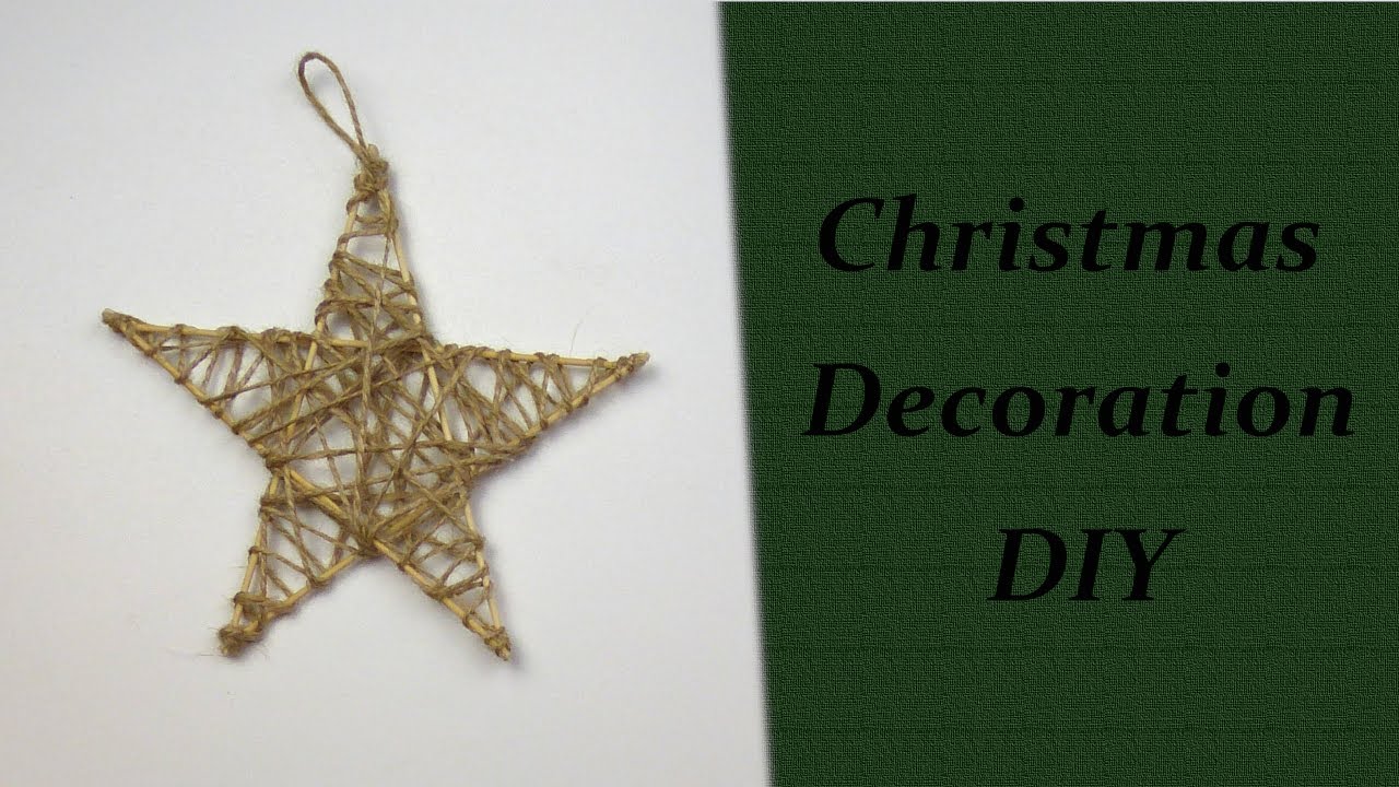 A star made of toothpicks and jute string. Christmas Decoration DIY ...