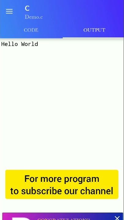 #C 21 To print Hello World Program In C Programming | computer programming | #shorts #coding #C ...