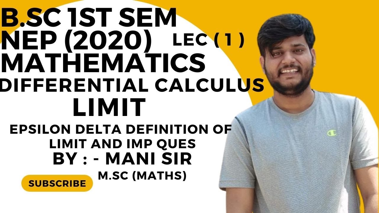 LIMIT Epsilon Delta Definition of Limit and Imp Ques Lec - 1 ...