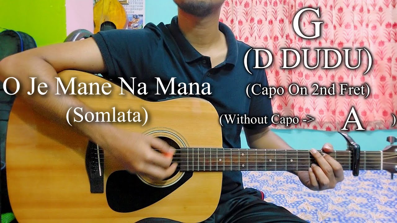 O Je Mane Na Mana | Somlata | Easy Guitar Chords Lesson+Cover ...