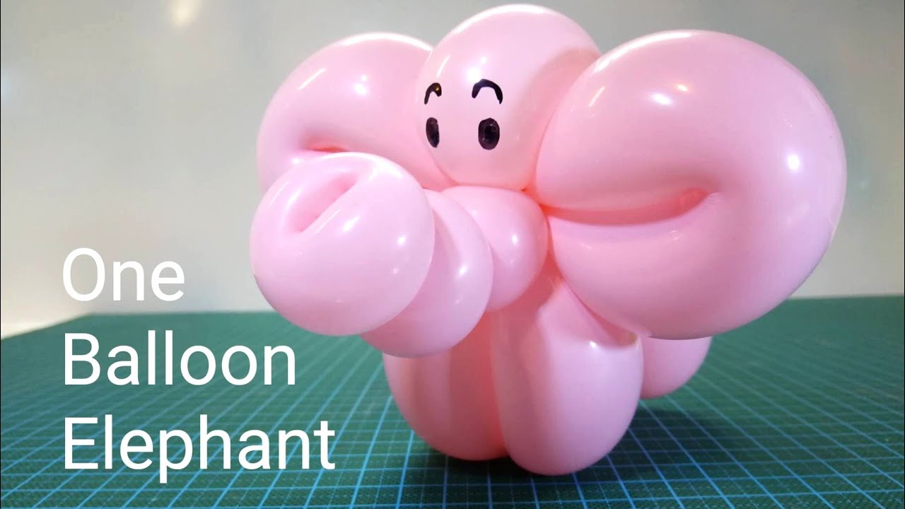 One Balloon Elephant Twisting Tutorial單條氣球大象教學 - YouTube