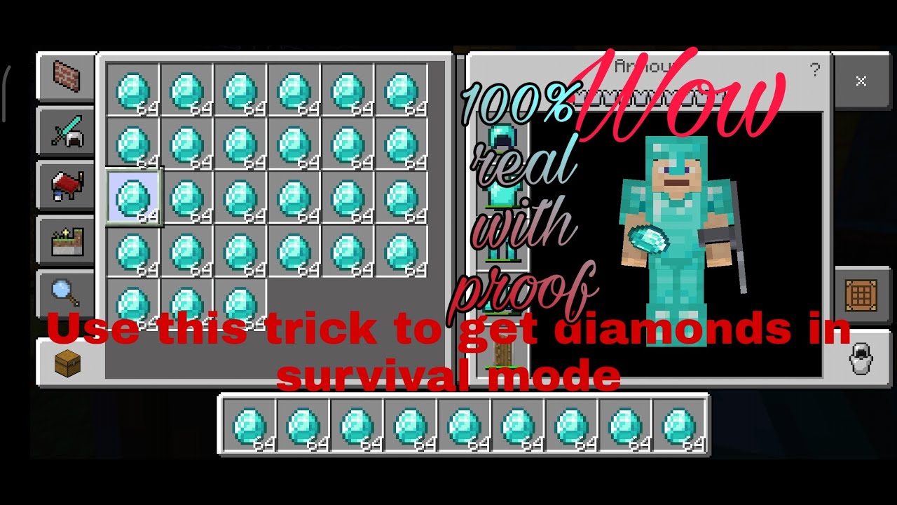 An easy way to get 1000 diamonds in minecraft in survival mode(Hindi ...