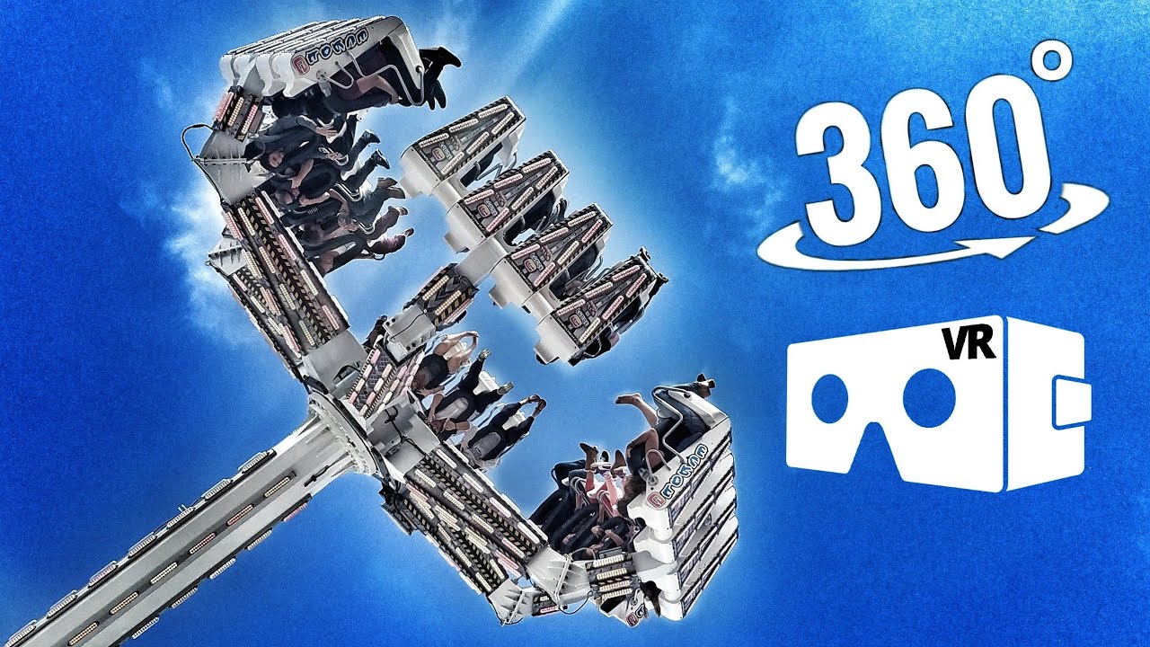 360° Video | Flat Ride Thrill Roller Coaster VR Carousel 360 Insanity ...