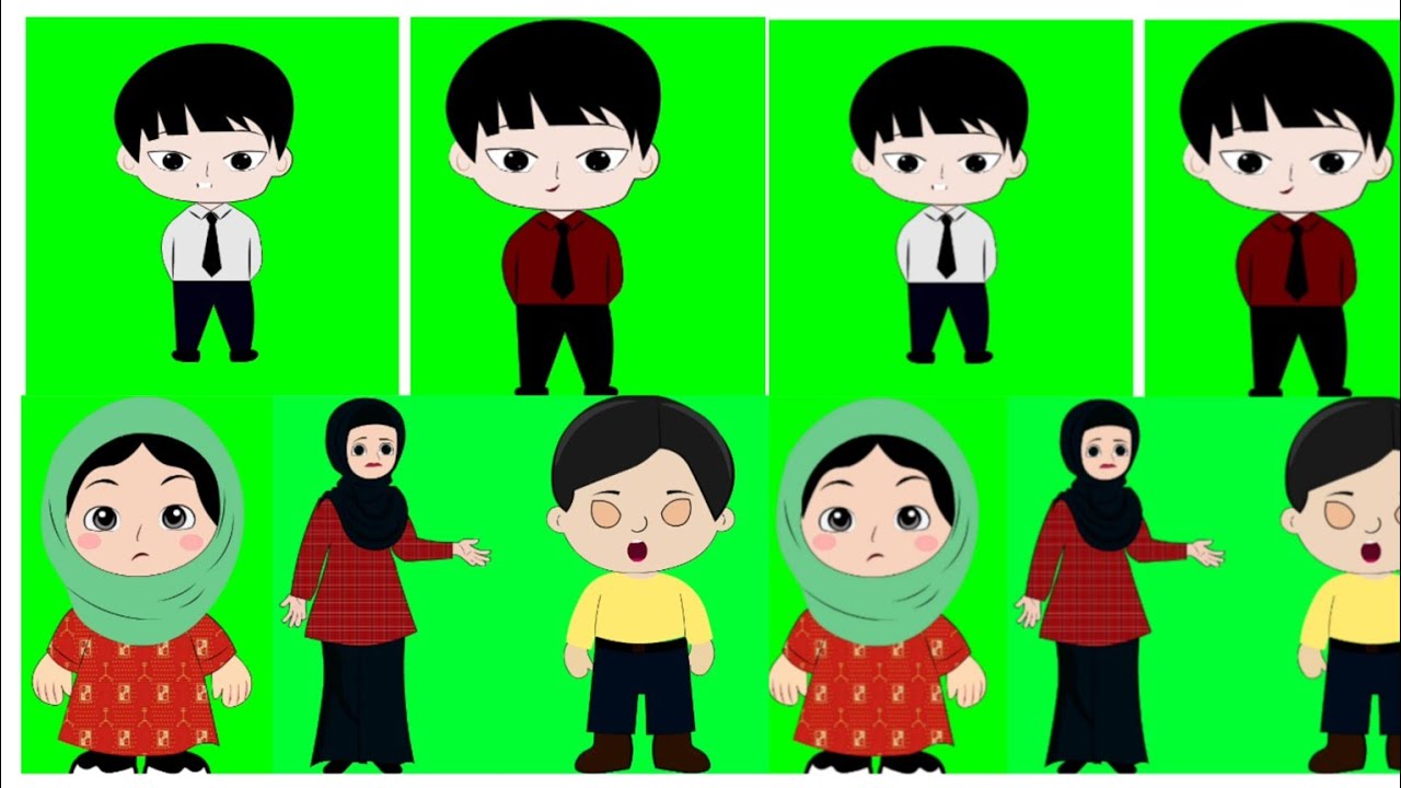 copyright free Green screen animated characters| free cartoon character ...