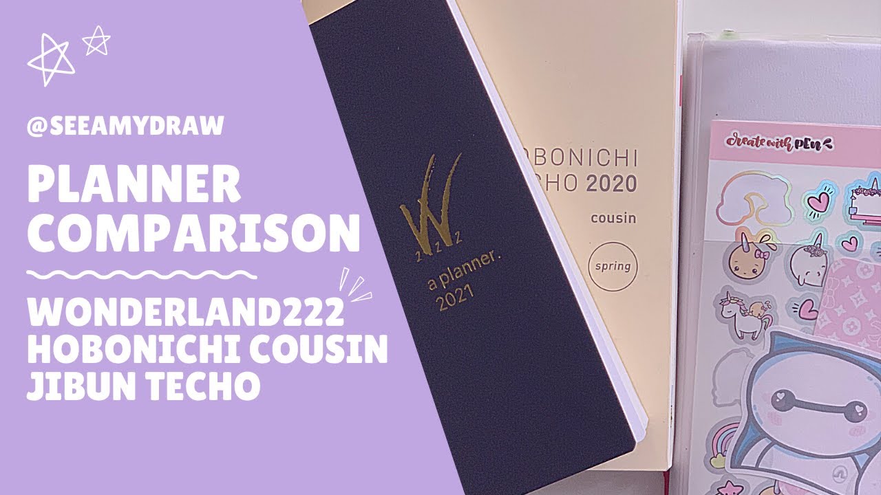 Planner Comparison | Wonderland222 B6, Hobonichi A5 Cousin, Jibun Techo ...