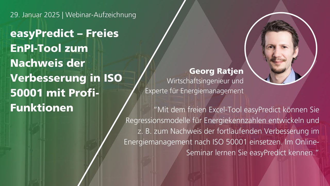 easyPredict – Freies EnPI-Tool zum Nachweis der Verbesserung in ISO ...