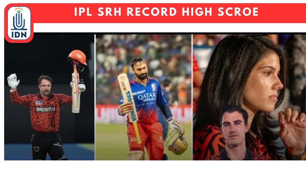 IPL SRH record highest score - YouTube