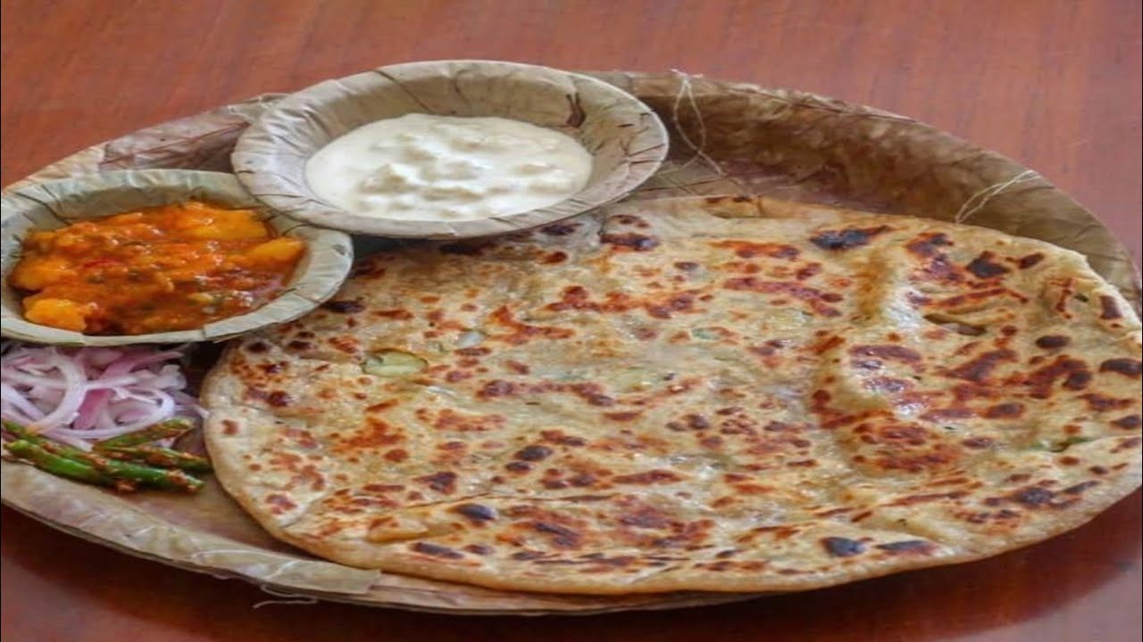 aloo paratha recipe - dhaba style punjabi aloo paratha - potato stuffed ...